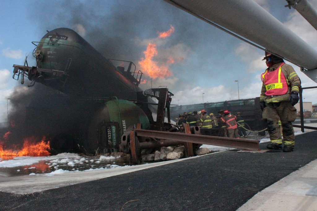 As Crude Oil Rides The Rails To Houston, Texas Firefighters Prepare For ...