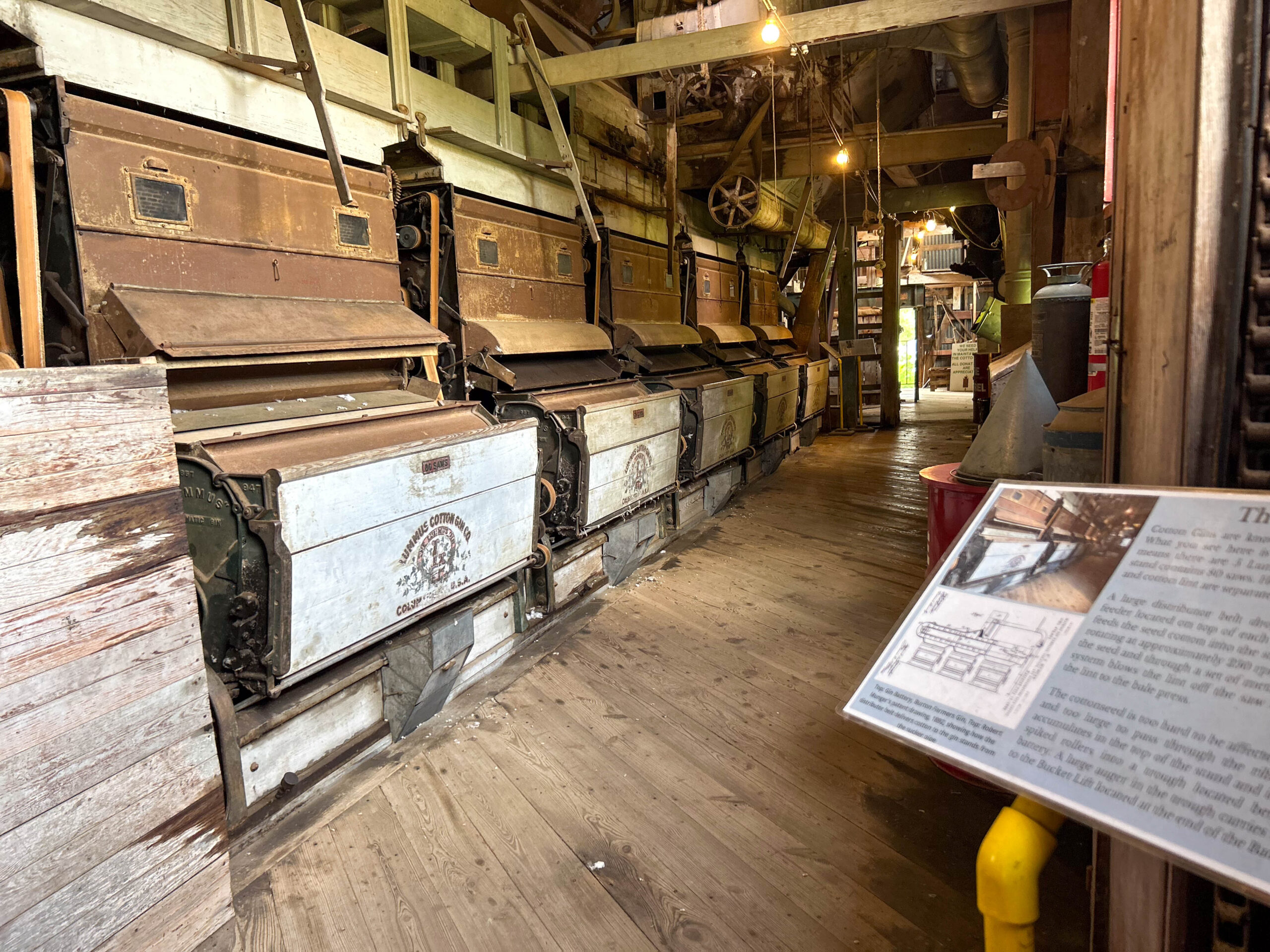 This cotton gin has stood for over 100 years. The connected museum ...