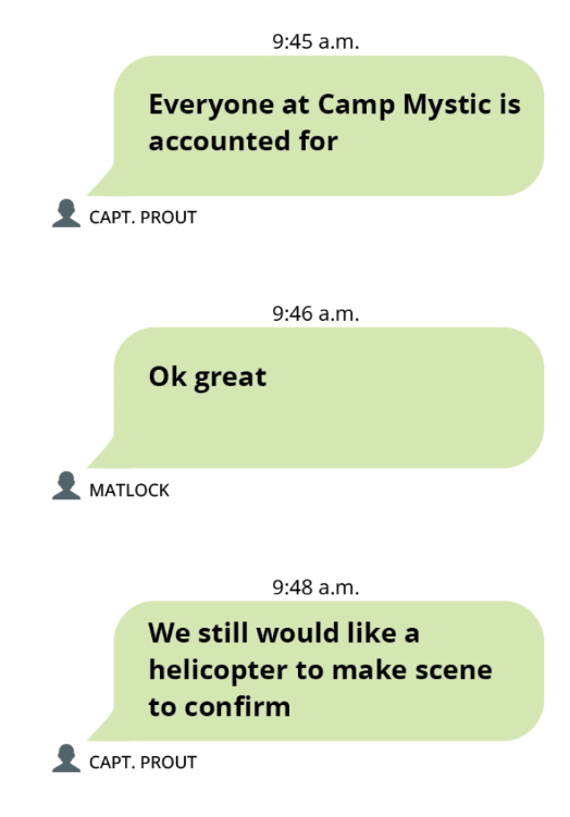 Texts among officials show confusion about missing campers during July ...