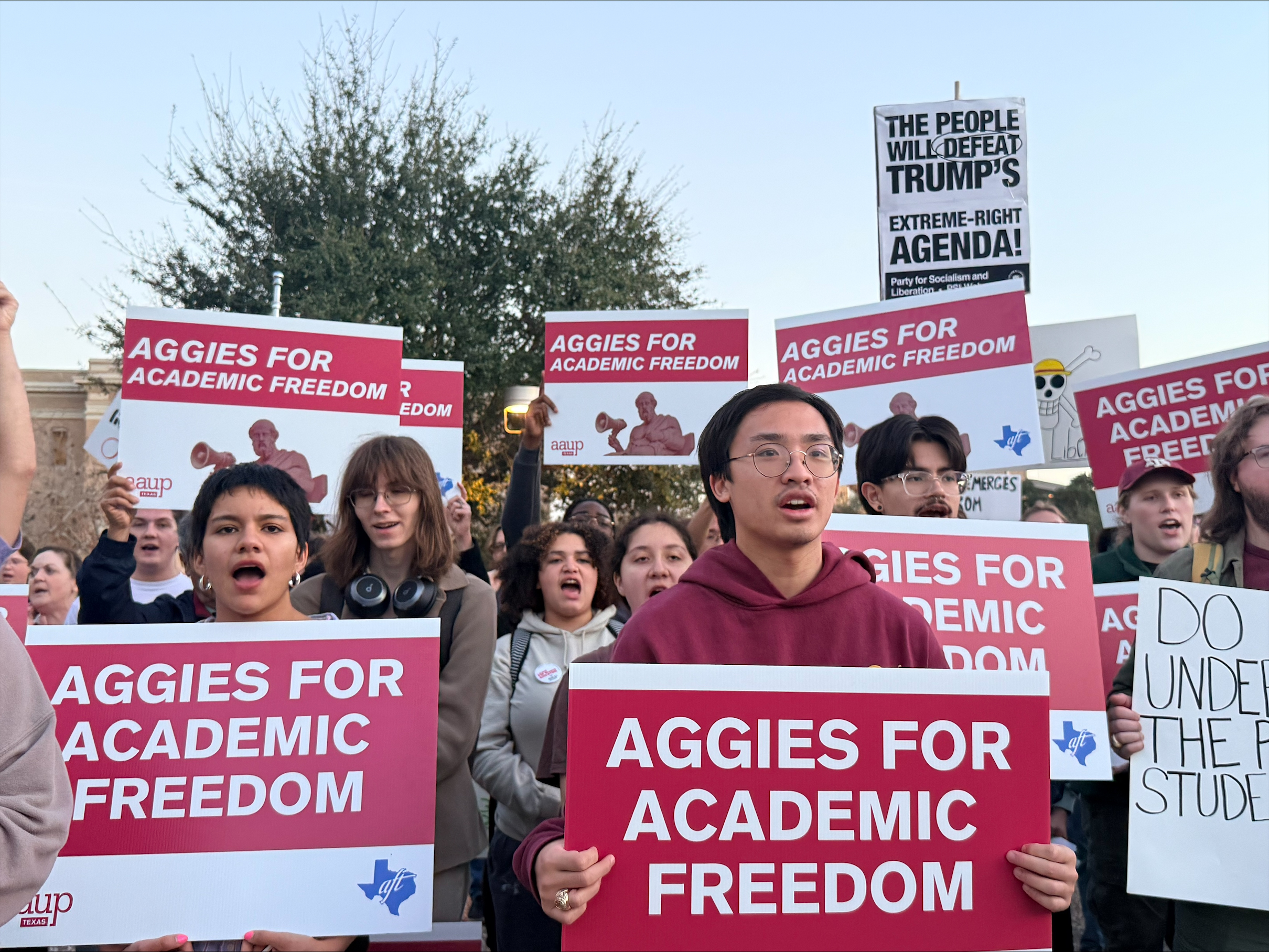 Texas A&M faculty, students rally against policy they deem censorship ...